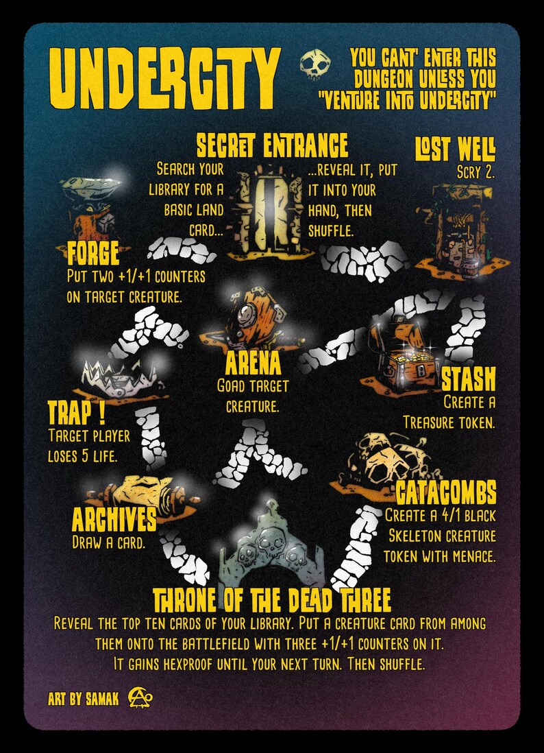 MTG Token the Initiative/undercity - Art by Samak - Etsy