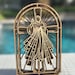 Laser Engraved Hand Made Wooden Divine Mercy Image of Christ Devotional ...