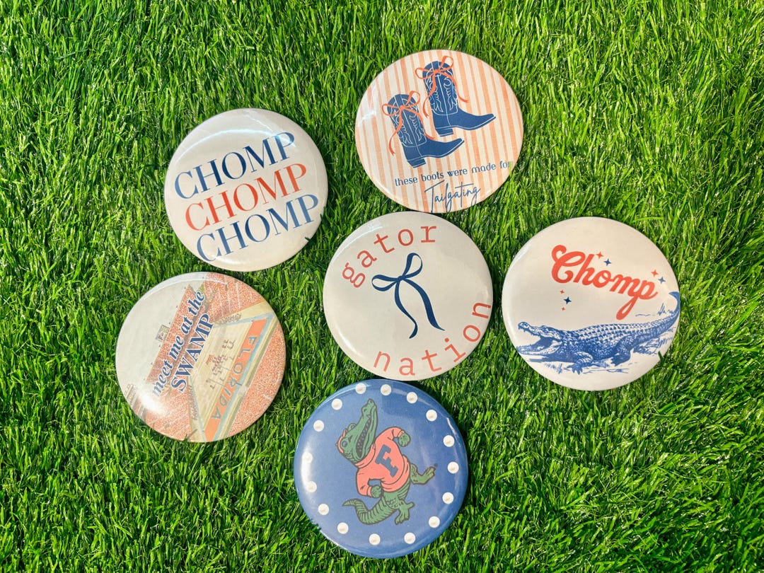 Florida Gator Game Day Buttons, Tailgate Party Favors - Etsy
