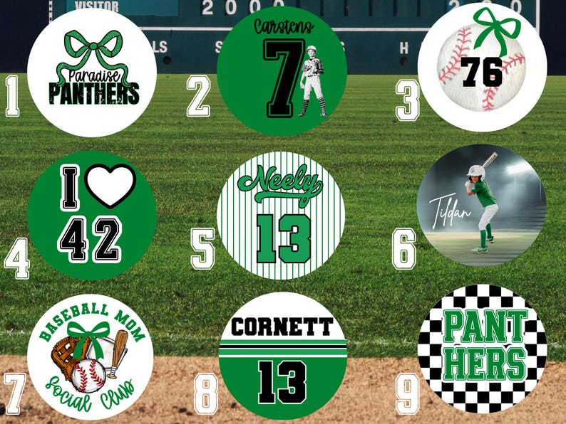 Custom Baseball & Softball Spirit Buttons - Etsy