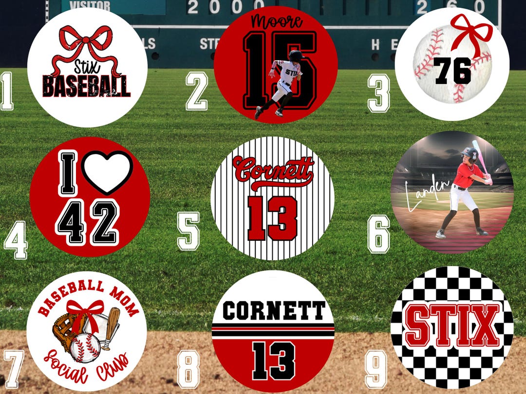 Custom Baseball & Softball Spirit Buttons - Etsy