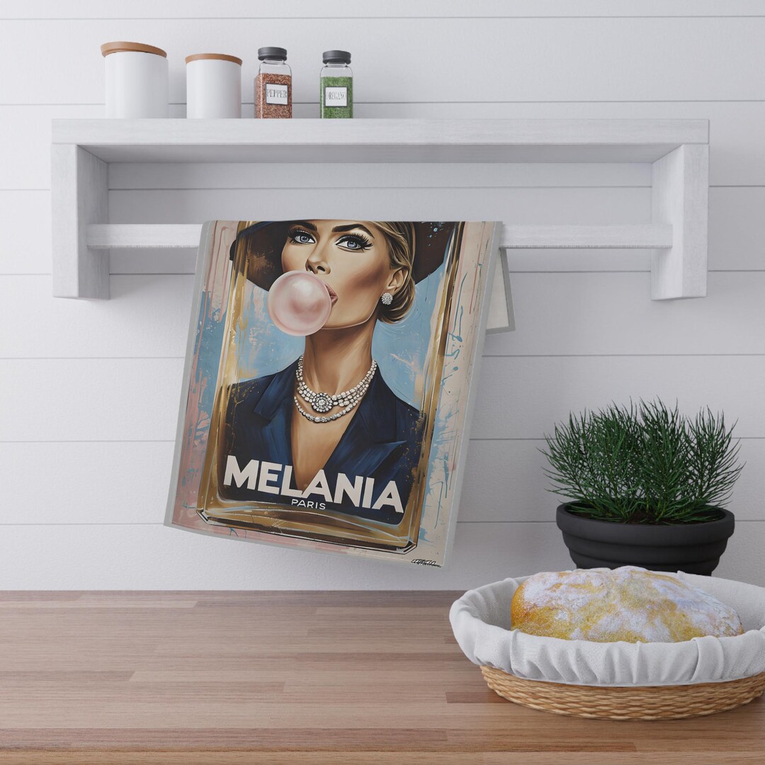 Trump First Lady Tea Towels, Melania Paris Perfume MAGA Kitchen Hand ...