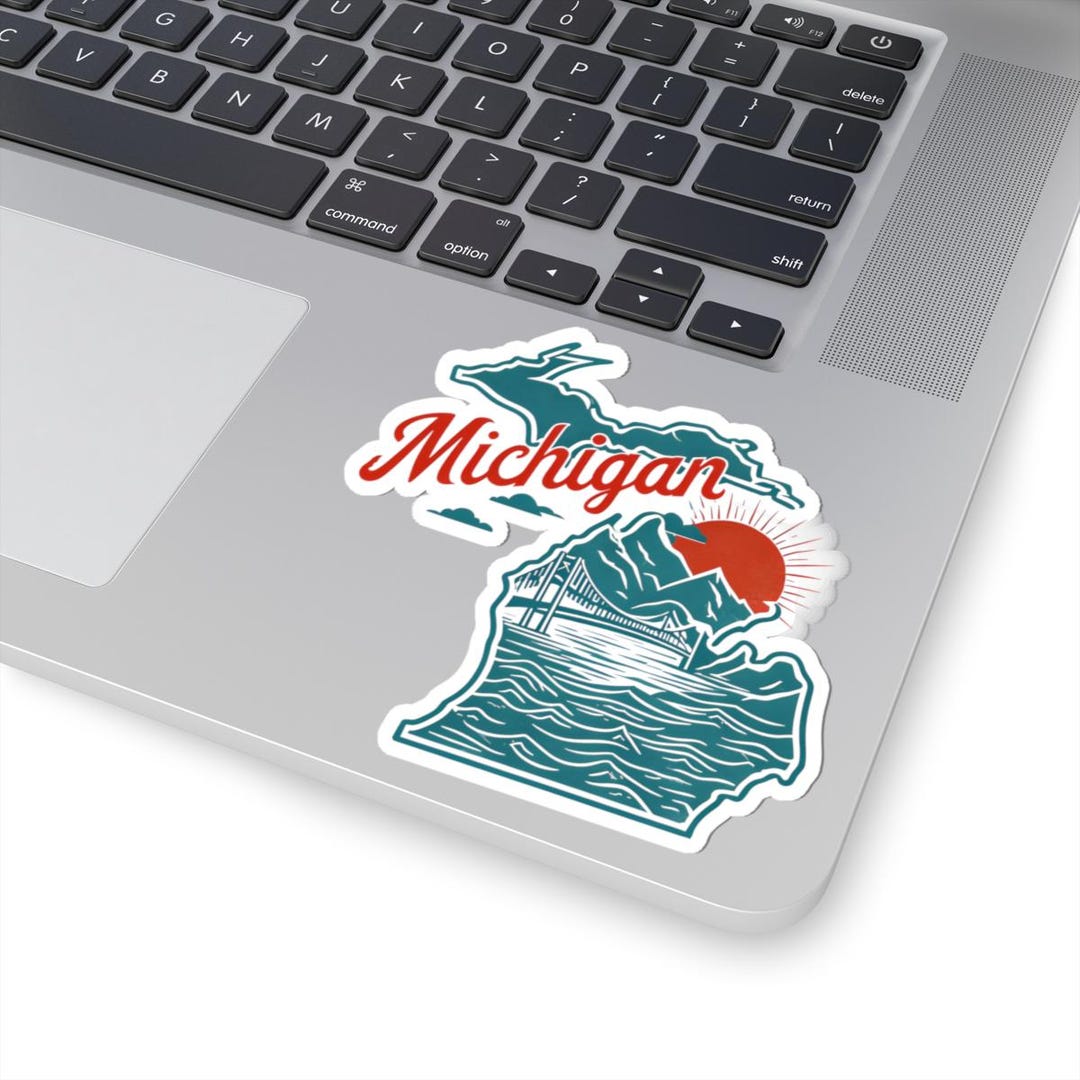Michigan Kiss-cut Stickers | Adventure Decor, Travel Gifts, Laptop ...
