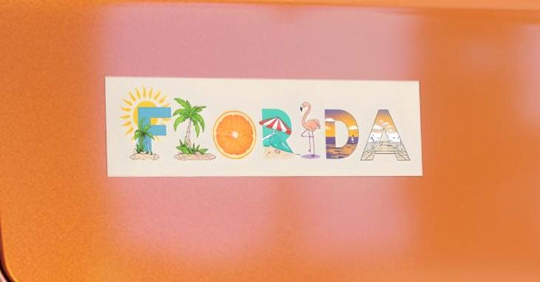 Florida Bumper Stickers - Fun Car Stickers for Road Trips, Gift for ...