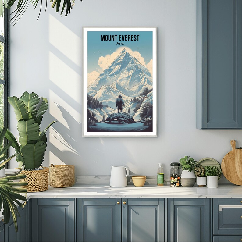 Mount Everest Travel Print Mount Everest Travel Poster Unique Home ...