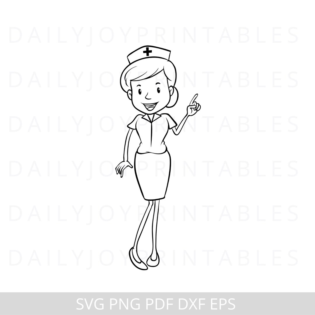 Nurse SVG, Healthcare Worker Clipart, Medical Professional PNG, Nursing ...