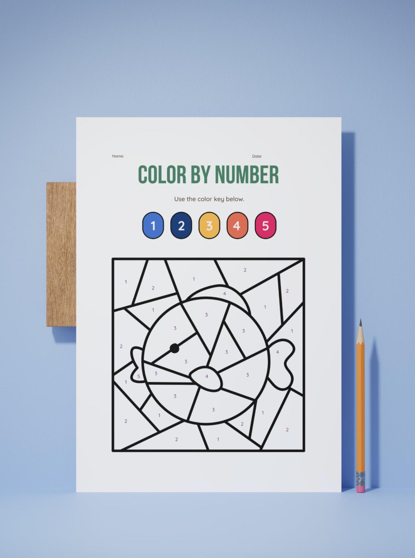 Seven Engaging Color by Number Activity Sheets for Kids Fun and ...
