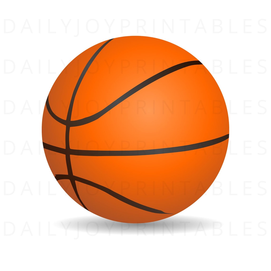 Basketball SVG Orange Basketball Clipart for Cricut PDF Basketball ...
