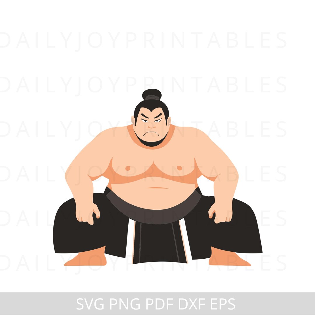 Sumo Wrestling SVG, Japanese Sumo Clipart, Traditional Wrestling PNG ...