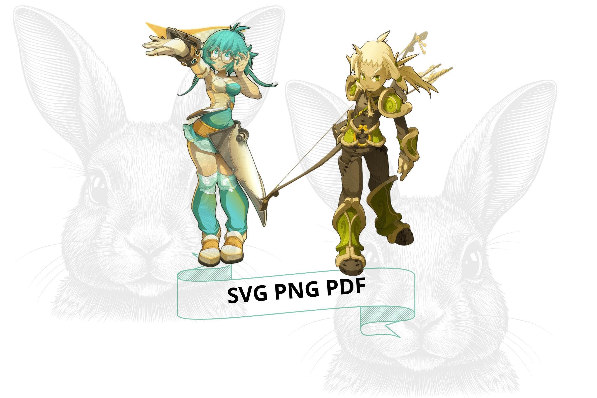 Wakfu-inspired Fantasy SVG Bundle Gaming Characters Clipart PNG PDF ...