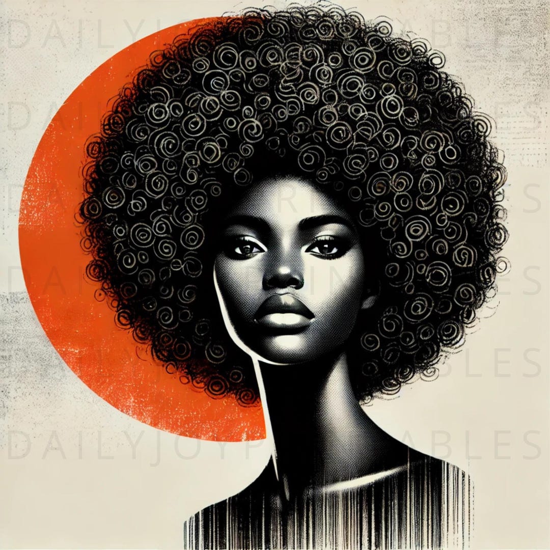 I Am Black History PNG Black History Month African Lady Line Art for ...