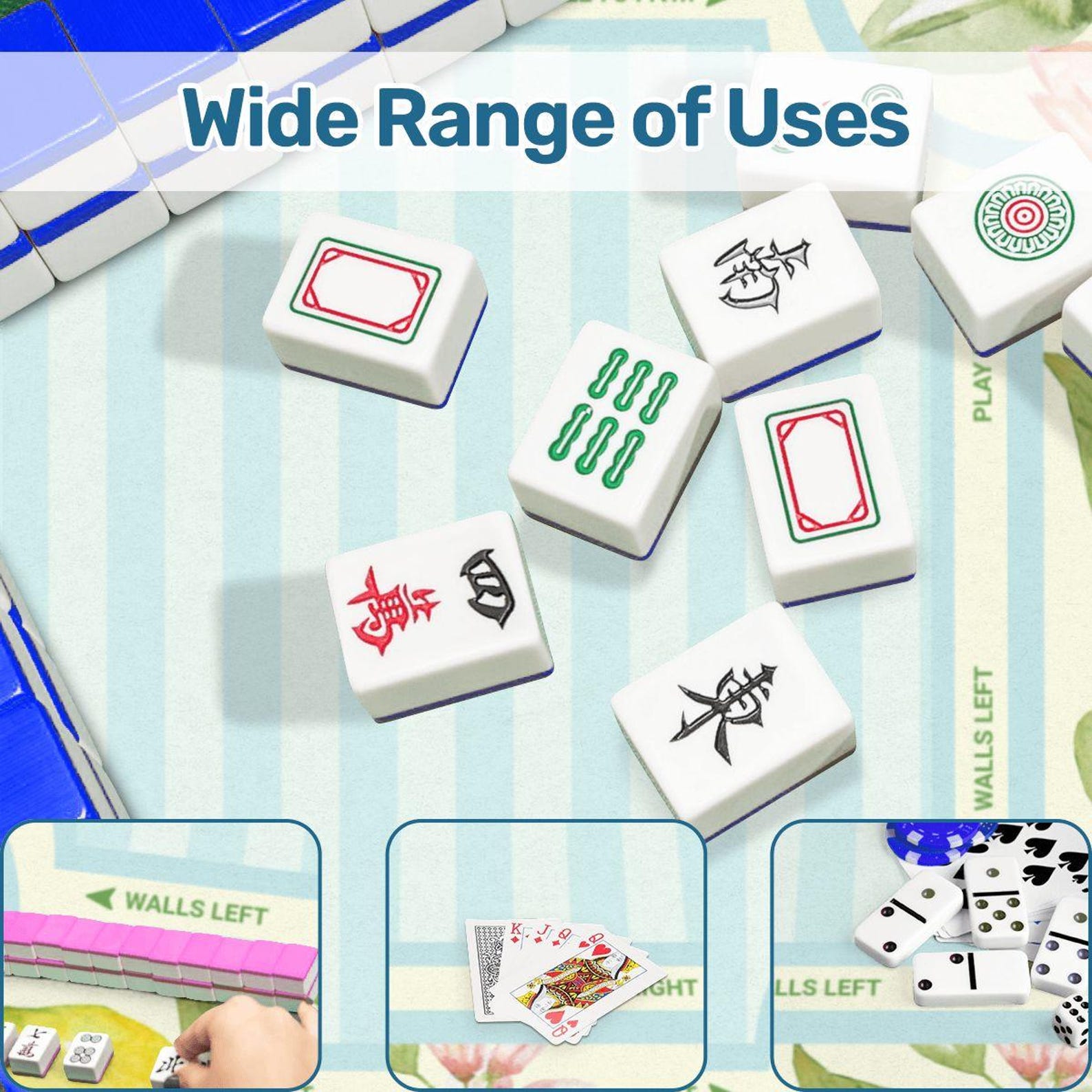 Lemon Mahjong Table Mat 31.5" Nonslip Noise-reducing Play Surface With ...