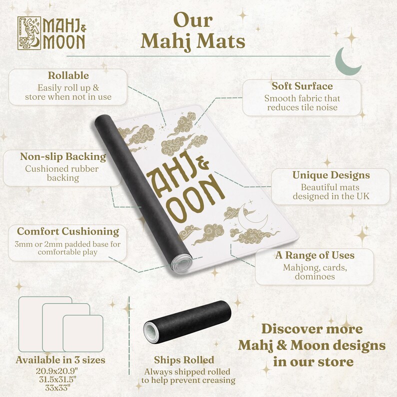 Mahjong Mat Lemon Style | Mahjong Gift Mat + Storage Bag | Pretty Non ...