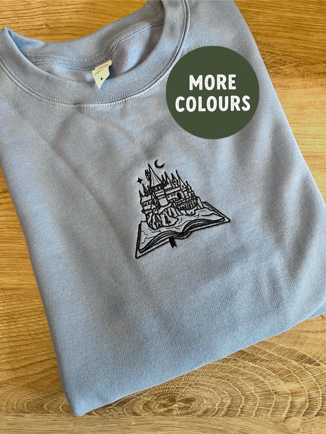Cute Wizard Embroidered Sweatshirt | Book Nerd Jumper | Harry Crewneck ...