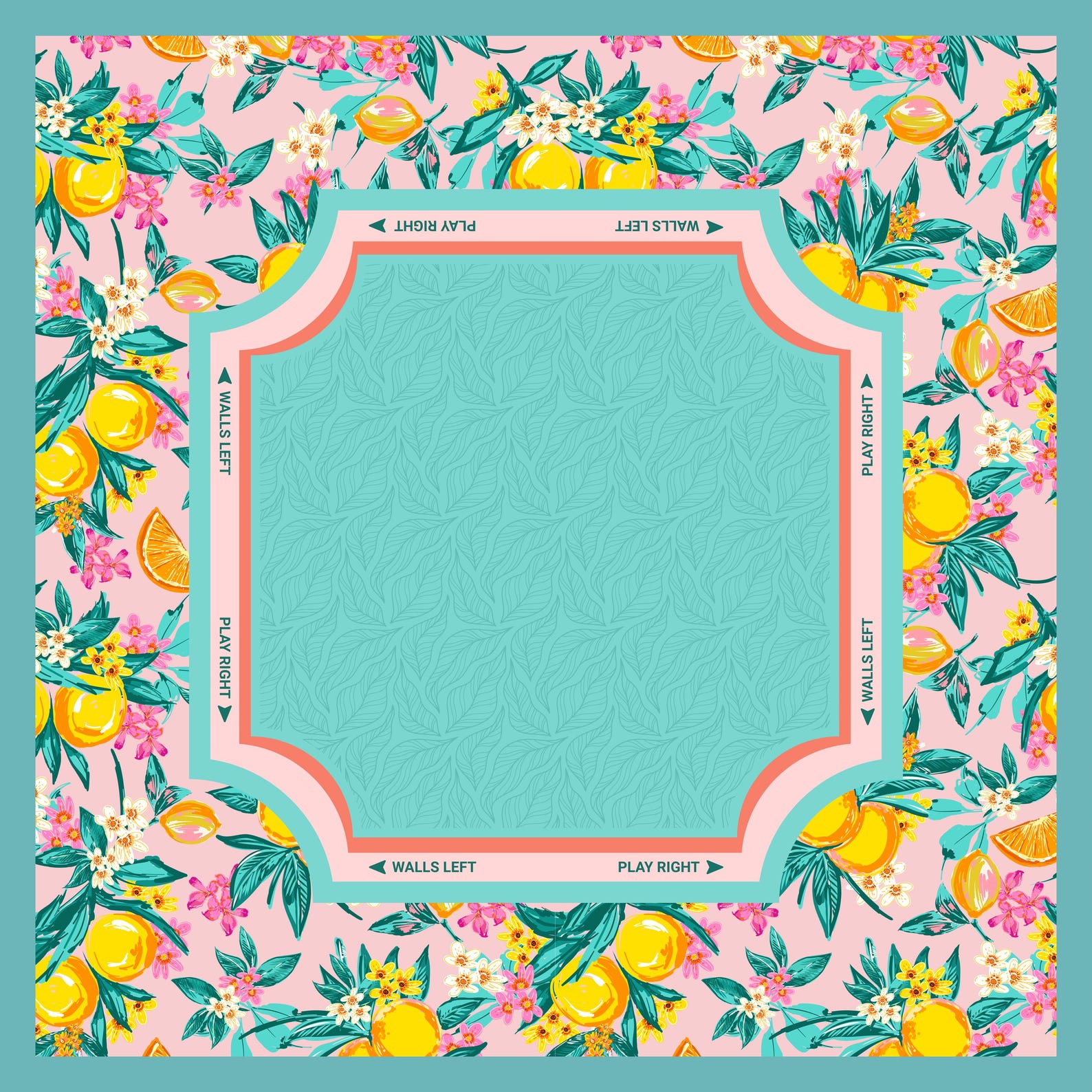 Mahjong Mat Lemon Style | Mahjong Gift Mat + Storage Bag | Pretty Non ...