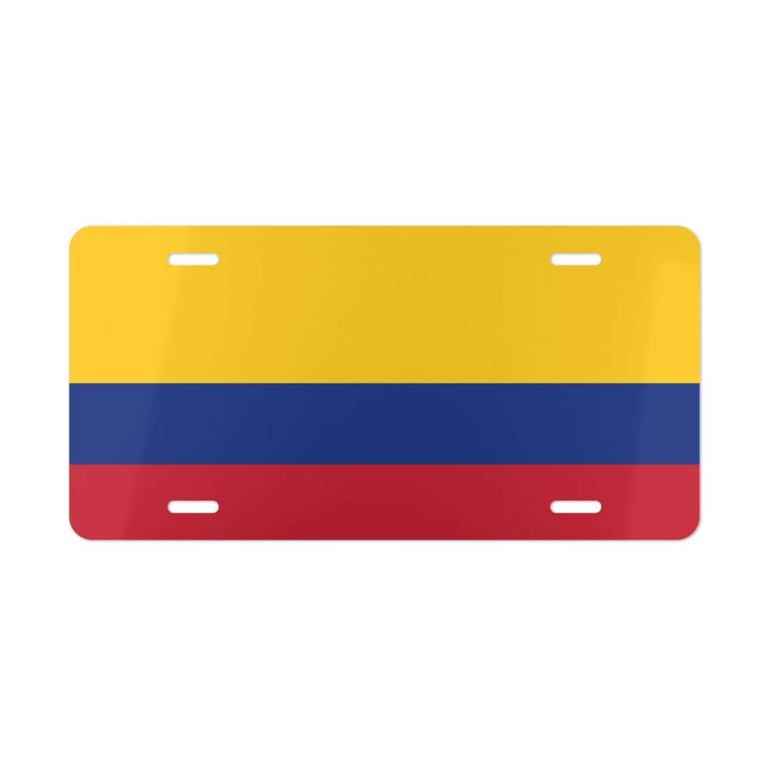 Colombian Flag Vanity Plate Custom Car Colombian Gift Personalized ...