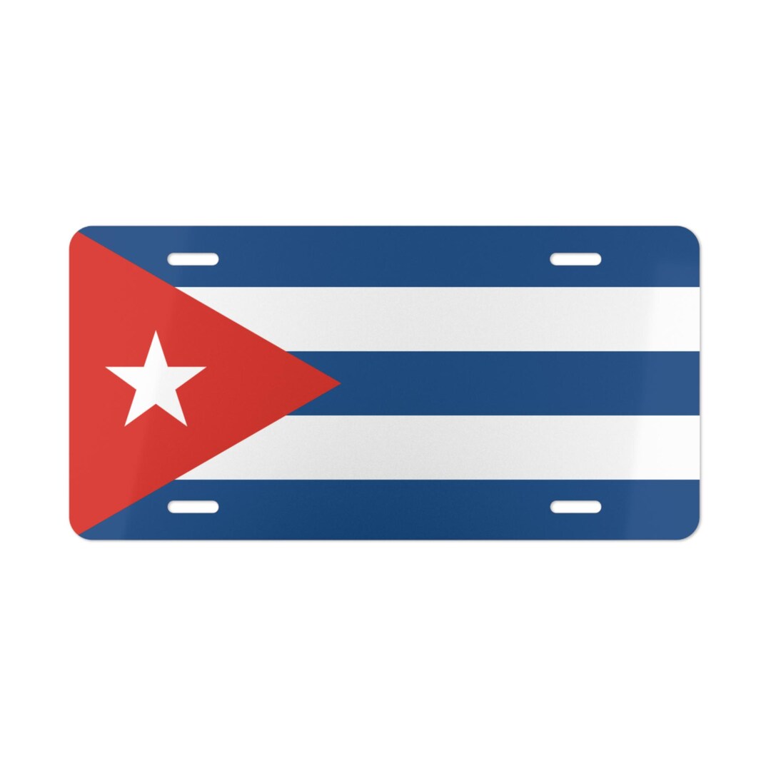 Vanity Plate, Cuban Flag License Plate, Car Decoration, Patriotic Gift ...