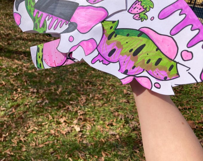 Strawberry Milk Paper Dragon Puppet - Etsy