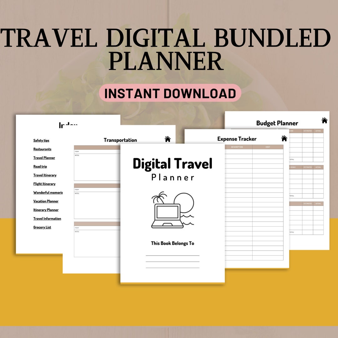 Travel Planner for Goodnotes| Packing List Journal| Road Trip Organizer ...