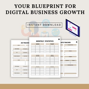 Digital Small Business Planner, Virtual Assistant Tool, Online Shop ...