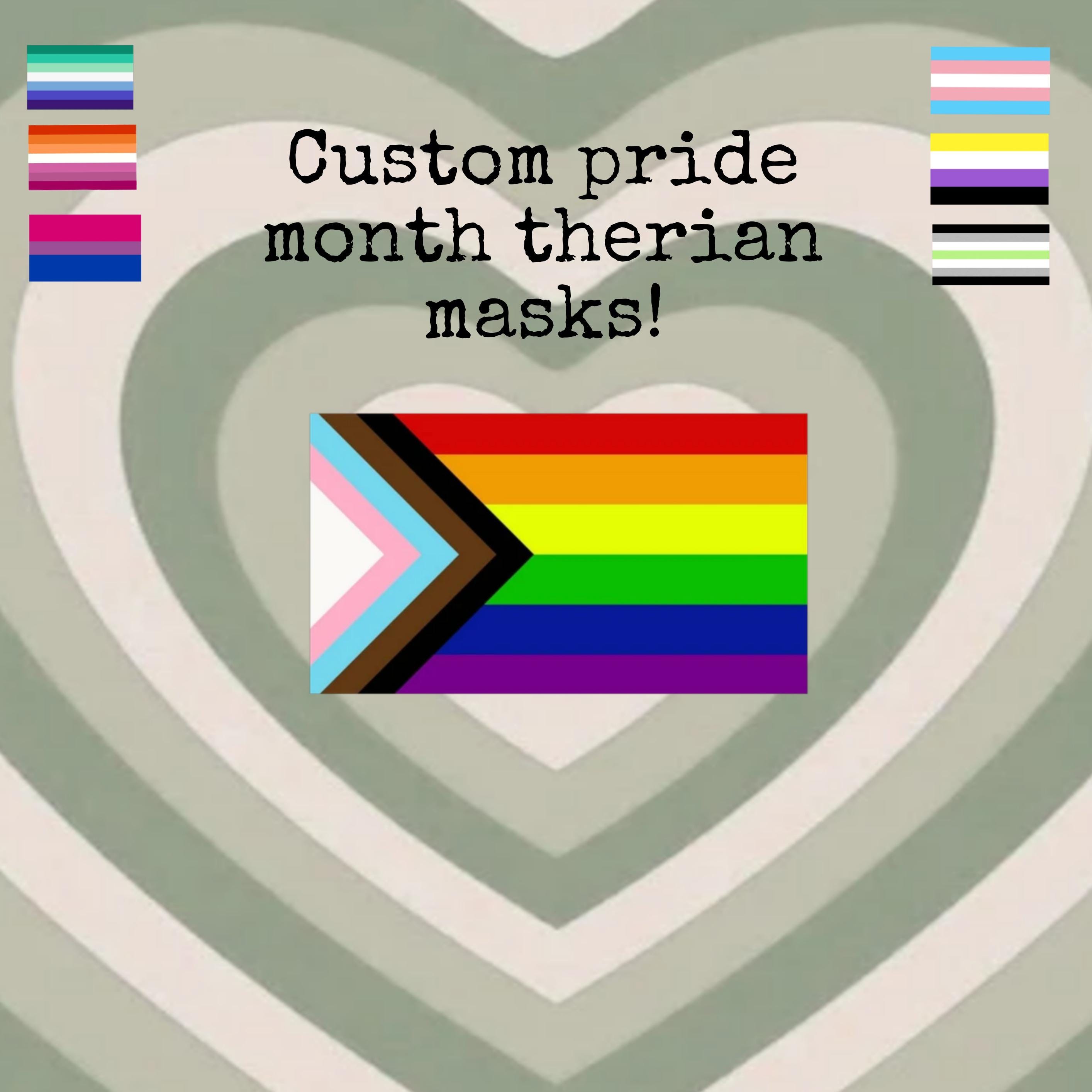 Custom Pride Flag Therian, Alterhuman, or Furry Mask. - Etsy
