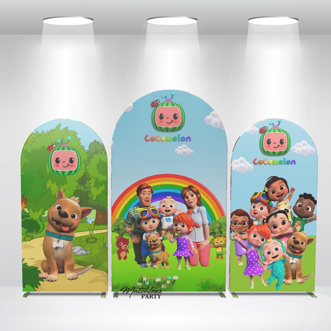 Cocomelon Birthday Baby Shower Party Arch Backdrop Wall Cloth Cover - Etsy