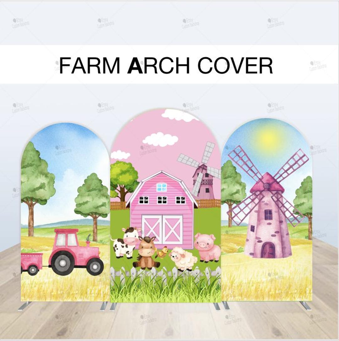 Farm Arch Birthday Party Arch Backdrop Wall Cloth Cover - Etsy