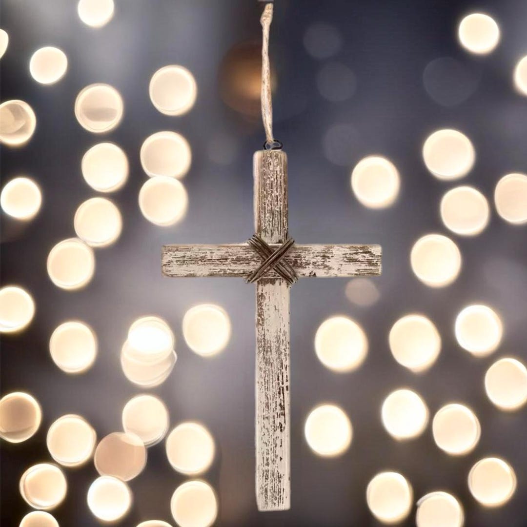 7 Inches Handmade Vintage Jesus Whitewash Wood Wall Cross, Easter Cross ...