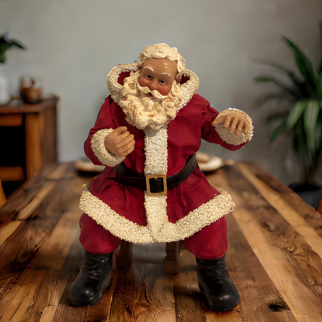 VINTAGE 1993 Santa Claus Figurine, Antique Christmas Home Decor, Unique ...