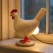 Chicken Lamp USB Night Light, White Hen Egg Light, Handmade Table Lamp ...
