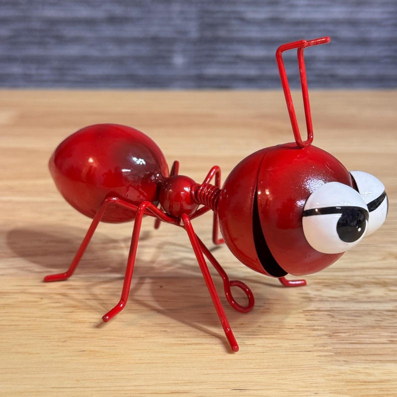 5'' Metal Ant Figurine, Garden Yard Decor, Cute Insect Sculpture ...