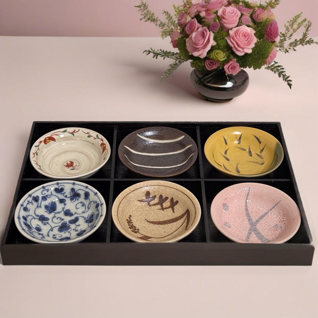 Vintage Japanese Ceramic Bowl Set of 6 - Handcrafted Rare Collectibles ...