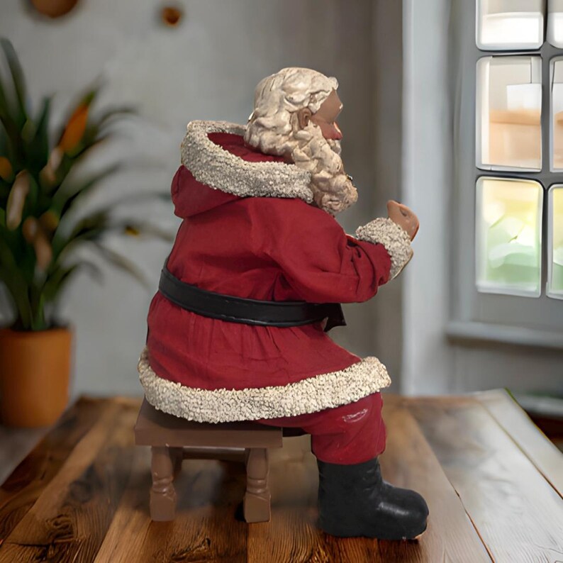 VINTAGE 1993 Santa Claus Figurine, Antique Christmas Home Decor, Unique ...