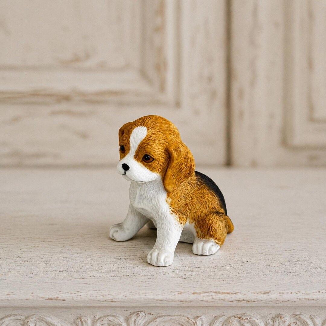 Vintage Beagle Puppy Figurine Ceramic 3'' Sri Lanka Dog Decor 1995 ...