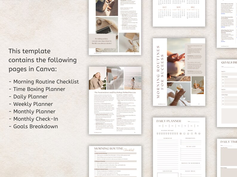 Morning Routine Template - Etsy
