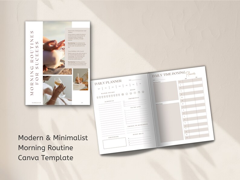 Morning Routine Template - Etsy