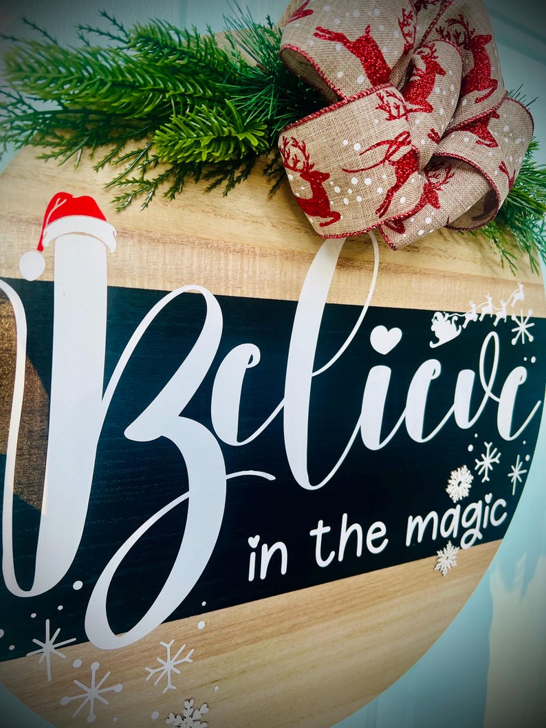 Believe in the Magic of Christmas - Door Hanging Decor - Etsy