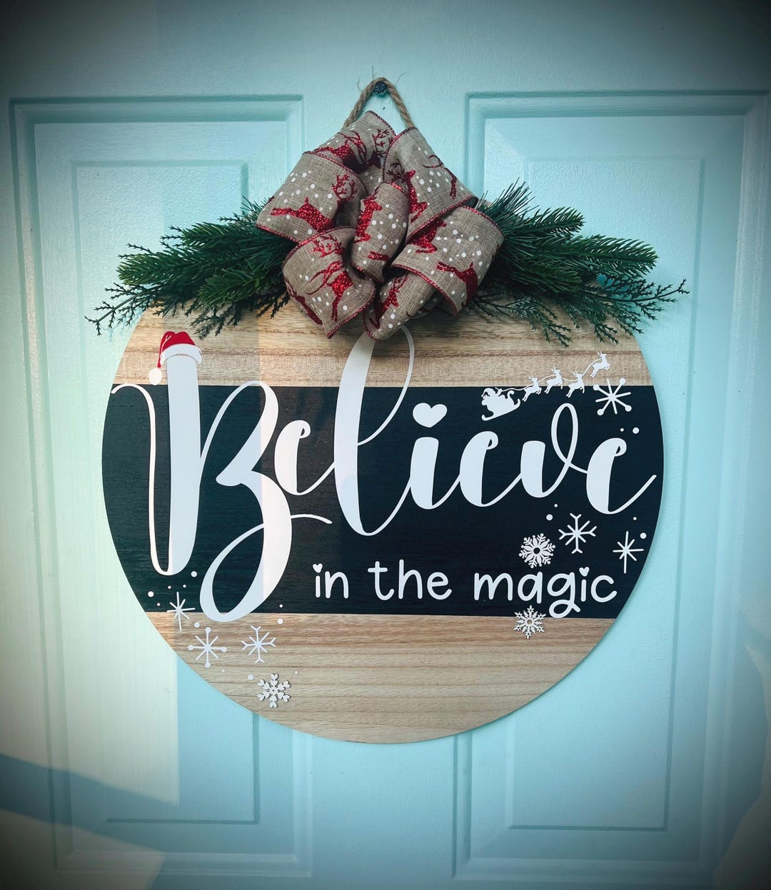 Believe in the Magic of Christmas - Door Hanging Decor - Etsy