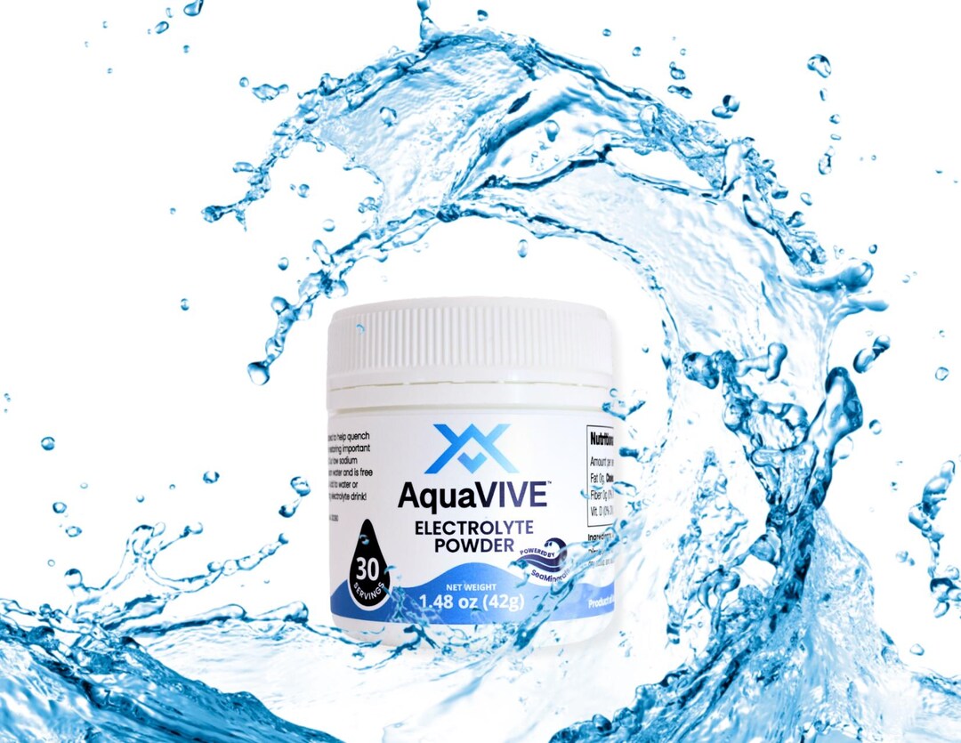 Aquavive Electrolyte Powder: Natural Hydration Drink Mix, 30 Servings ...