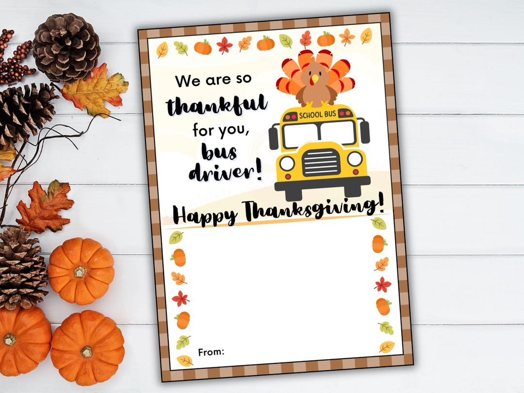 Thanksgiving Bus Driver Gift Card Holder - Etsy