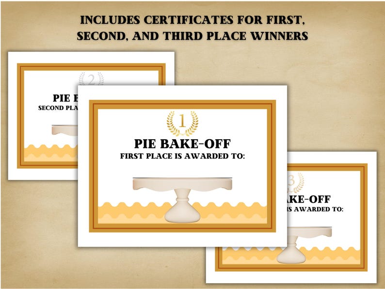 Pie Bake-off Contest Kit, Pie Baking Competition Scorecard Ballots - Etsy