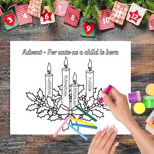 Printable Advent Wreath Coloring Page - Etsy