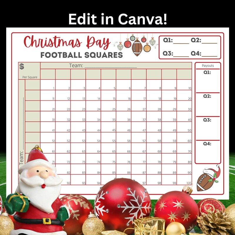 2025 Football Pool Templates Printable - Etsy