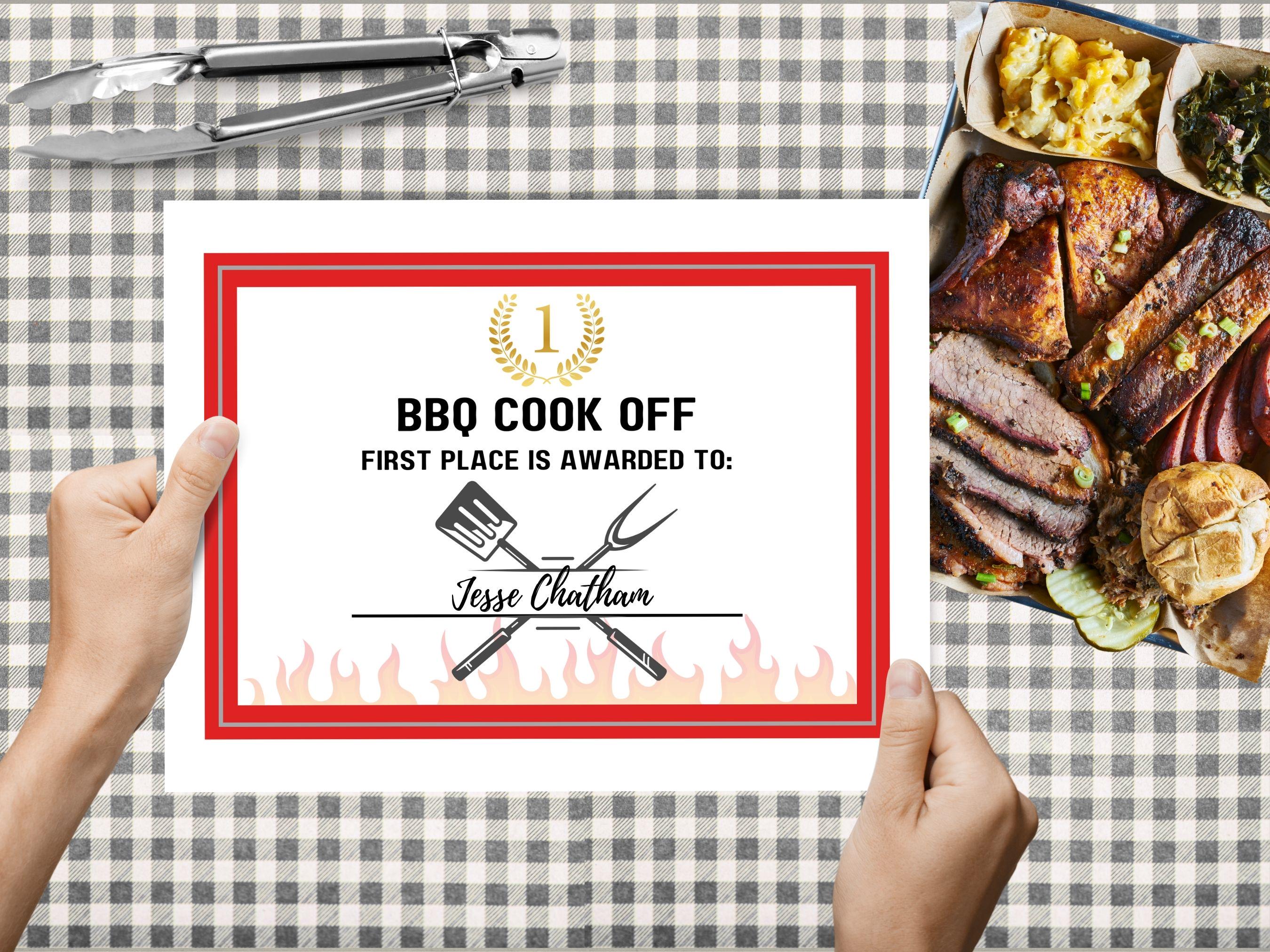 BBQ Cook off Ballots, BBQ Voting Cards, Barbeque Score Cards, BBQ Cook ...