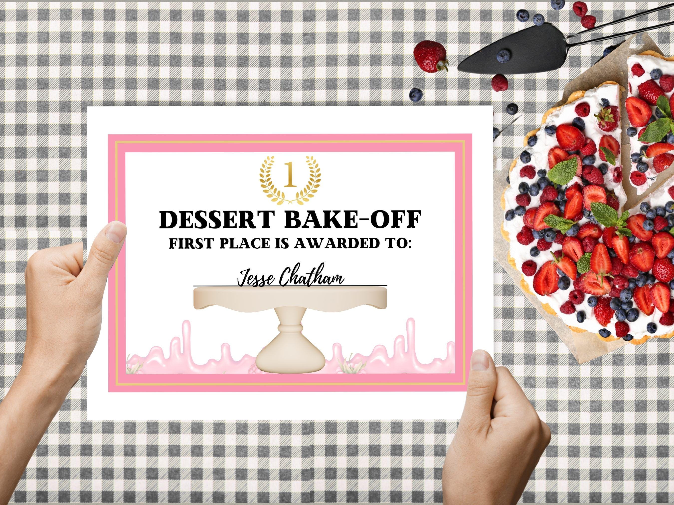Dessert Bake-off Contest Kit, Baking Competition Voting Cards - Etsy