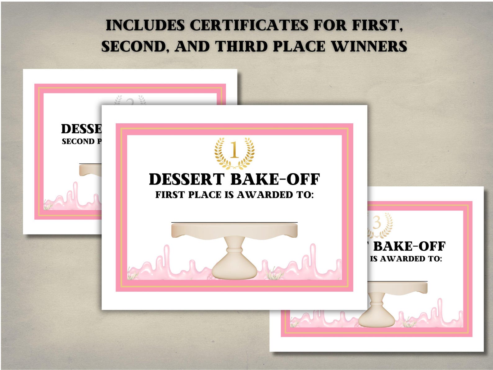 Dessert Bake-off Contest Kit, Baking Competition Voting Cards - Etsy