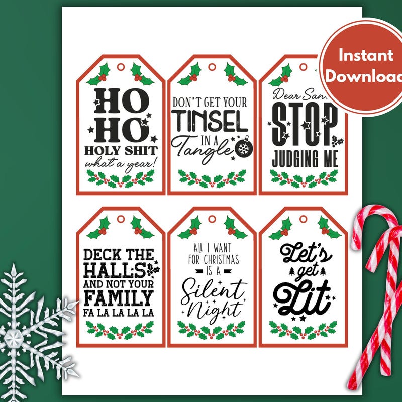 Funny Christmas Tags - Etsy