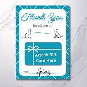 Vet Tech Appreciation Gift Card Holder, Veterinary Technician Week Gift ...