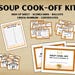 Soup Cook off Ballots, Souper Bowl Voting Cards, Soup Score Cards, Soup ...