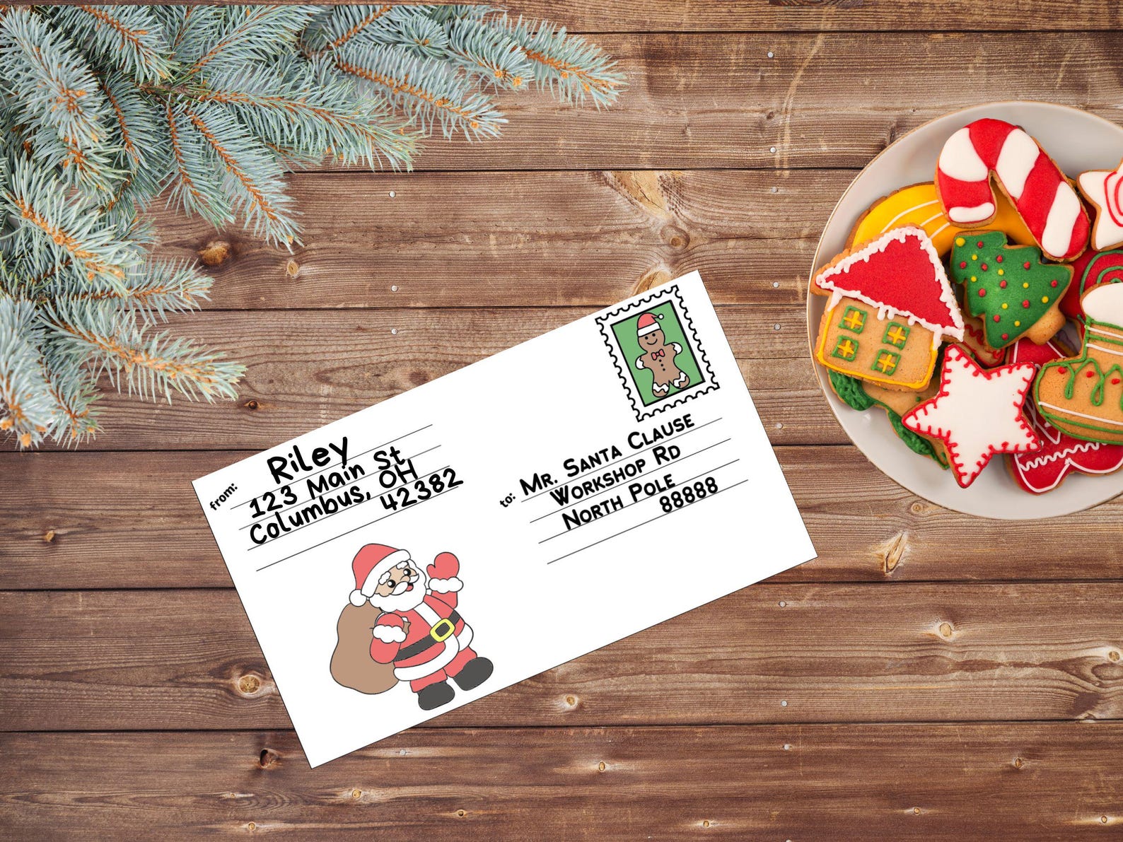 Letter to Santa Christmas List Coloring Page, Printable Dear Santa ...